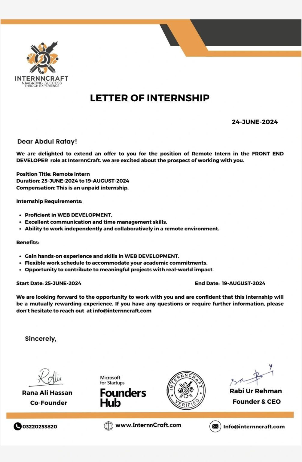 Abdul Rafay on LinkedIn: #internship #frontenddevelopment # ... Abdul Rafay on LinkedIn: #internship #frontenddevelopment # ...