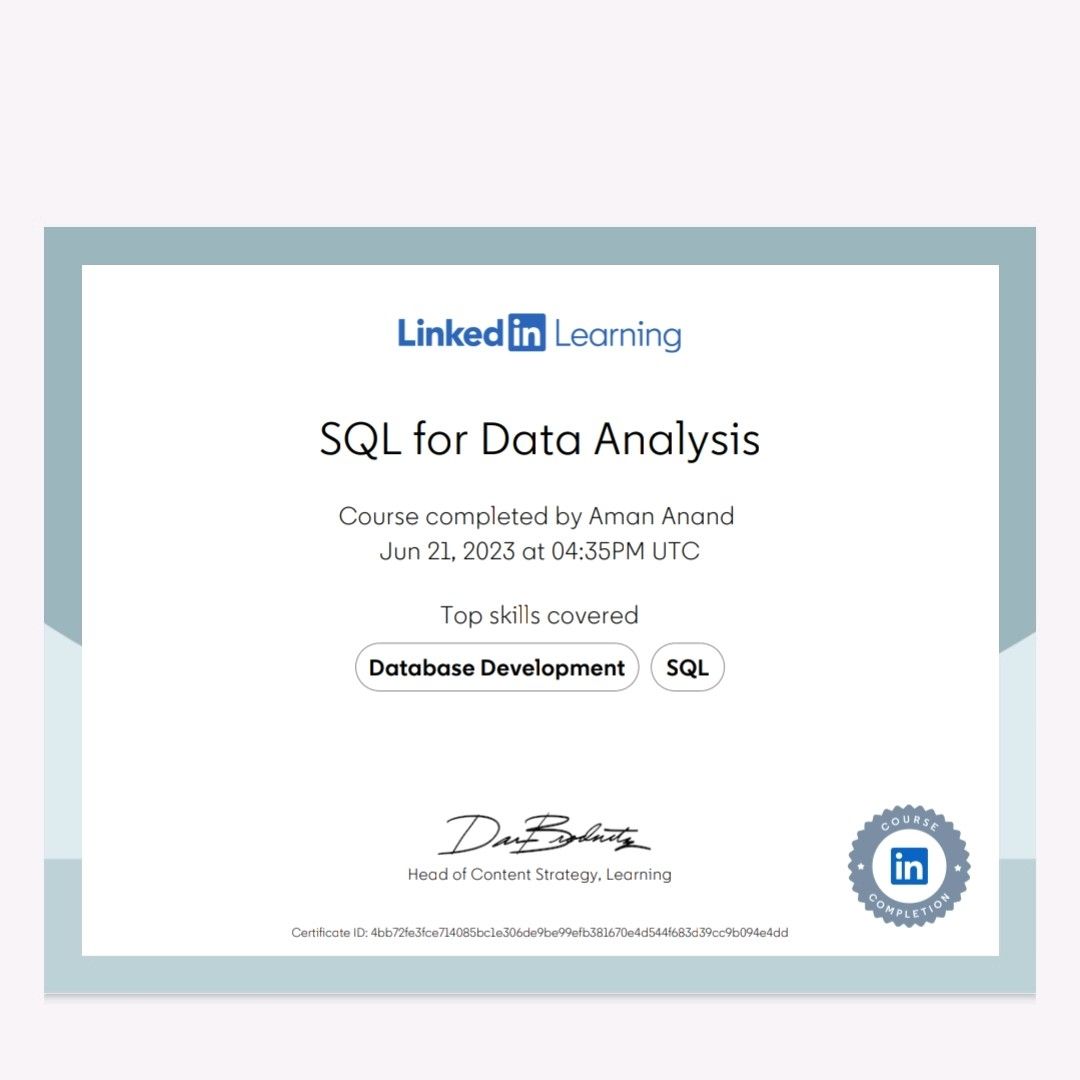 Aman Anand on LinkedIn: #share #connections #sqldatabase # ... Aman Anand on LinkedIn: #share #connections #sqldatabase # ...