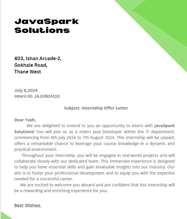 yash khandagale on LinkedIn: #javadeveloper #internship #careerdevelopment yash khandagale on LinkedIn: #javadeveloper #internship #careerdevelopment