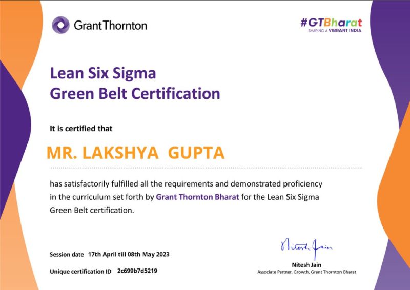 Lakshya Gupta on LinkedIn: #grantthorntonbharat #leansixsigma # ... Lakshya Gupta on LinkedIn: #grantthorntonbharat #leansixsigma # ...