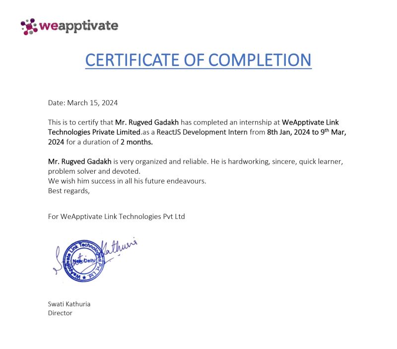 Rugved Gadakh on LinkedIn: #reactjs #projectcompletion #teamwork Rugved Gadakh on LinkedIn: #reactjs #projectcompletion #teamwork