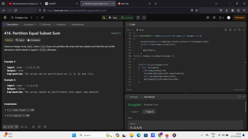 Kailash Joshi on LinkedIn: @LeetCode 416 partiton equal subset sum by ... Kailash Joshi on LinkedIn: @LeetCode 416 partiton equal subset sum by ...