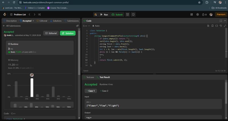 Ankit Jatav on LinkedIn: 🌼 Solved a LeetCode Challenge: Longest Common ... Ankit Jatav on LinkedIn: 🌼 Solved a LeetCode Challenge: Longest Common ...