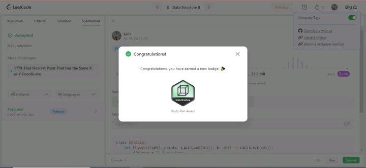 Lalit Kumar on LinkedIn: #leetcode #learning #datastructuresandalgorithms Lalit Kumar on LinkedIn: #leetcode #learning #datastructuresandalgorithms