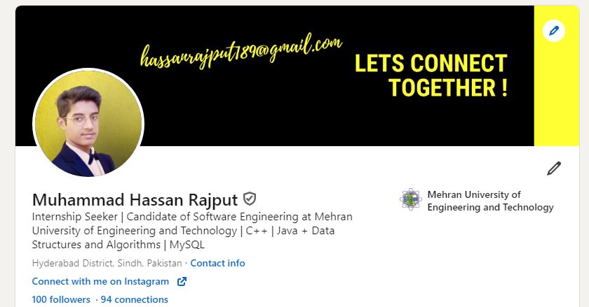Muhammad Hassan Rajput on LinkedIn: #grateful #100followers # ... Muhammad Hassan Rajput on LinkedIn: #grateful #100followers # ...