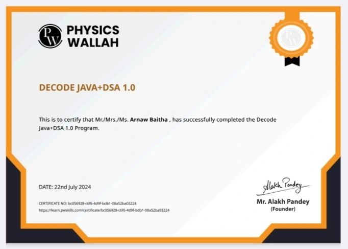 Arnaw Baitha on LinkedIn: #pwskills #leetcode #coding #college #java # ... Arnaw Baitha on LinkedIn: #pwskills #leetcode #coding #college #java # ...