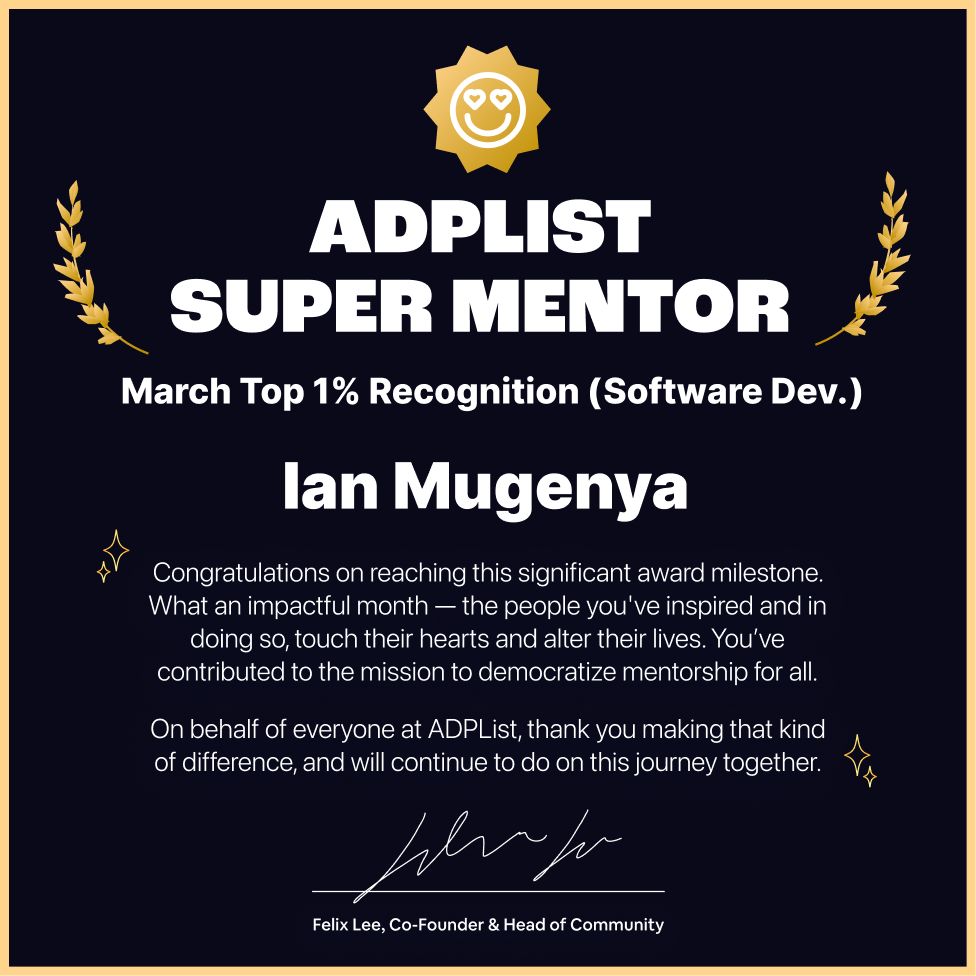 Ian Mugenya on LinkedIn: #softwaredevelopment Ian Mugenya on LinkedIn: #softwaredevelopment