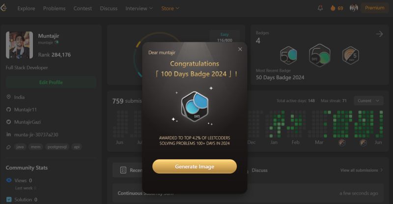 Munta Jir on LinkedIn: #leetcode #100daysofcode #codingjourney # ... Munta Jir on LinkedIn: #leetcode #100daysofcode #codingjourney # ...