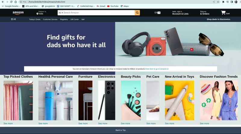 Mohammad Hanzala Qamar on LinkedIn: Build Amazon Clone Website Using ... Mohammad Hanzala Qamar on LinkedIn: Build Amazon Clone Website Using ...