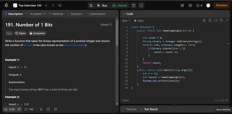 SAMEER DEVNATH on LinkedIn: #leetcode #191problem #problemsolving # ... SAMEER DEVNATH on LinkedIn: #leetcode #191problem #problemsolving # ...