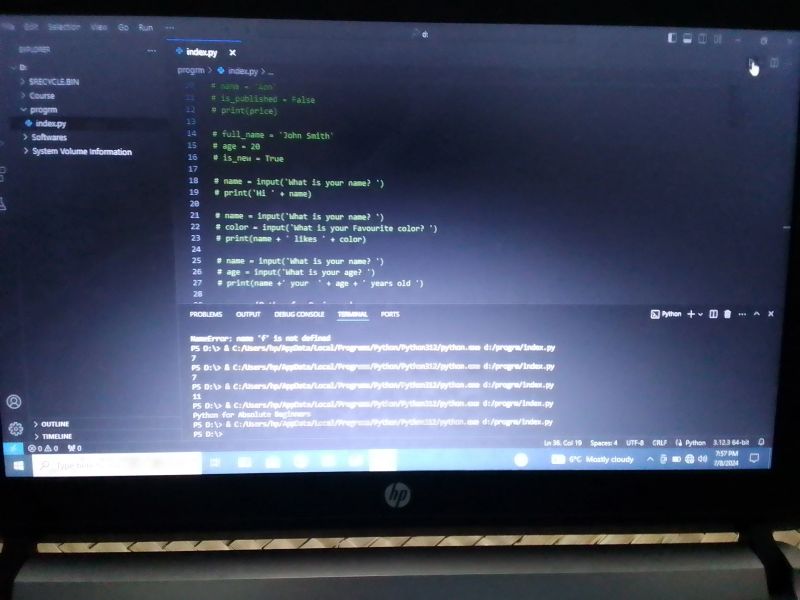 AON MUHAMMAD on LinkedIn: #python #pythonlearning #pythonprogramming AON MUHAMMAD on LinkedIn: #python #pythonlearning #pythonprogramming