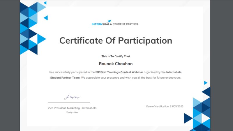 Rounak Chauhan on LinkedIn: #internshala #workculture Rounak Chauhan on LinkedIn: #internshala #workculture