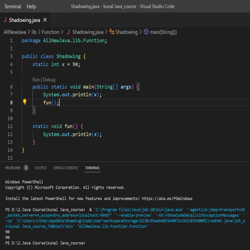 Ritesh Sinha on LinkedIn: #java #javaprogramming #shadowing # ... Ritesh Sinha on LinkedIn: #java #javaprogramming #shadowing # ...