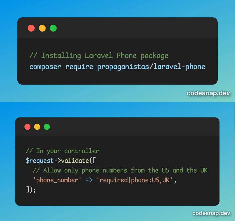 📱💬 How to Validate a Phone Number in Laravel! | Wassim Bouchahma posted ... 📱💬 How to Validate a Phone Number in Laravel! | Wassim Bouchahma posted ...
