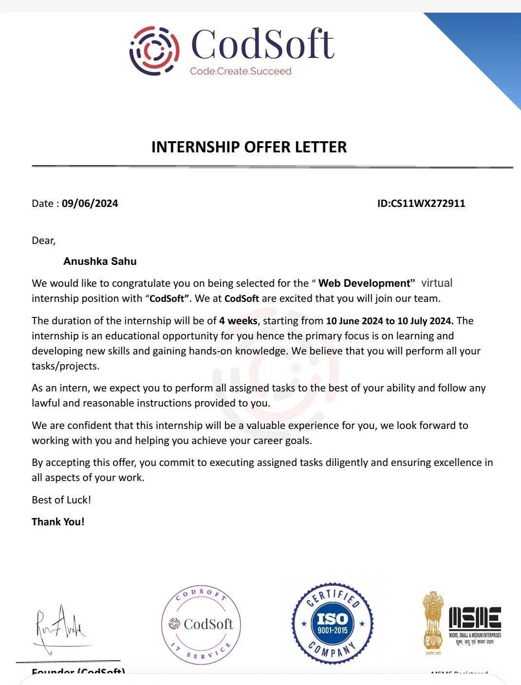 Anushka Sahu on LinkedIn: #internship #webdevelopment #mern # ... Anushka Sahu on LinkedIn: #internship #webdevelopment #mern # ...