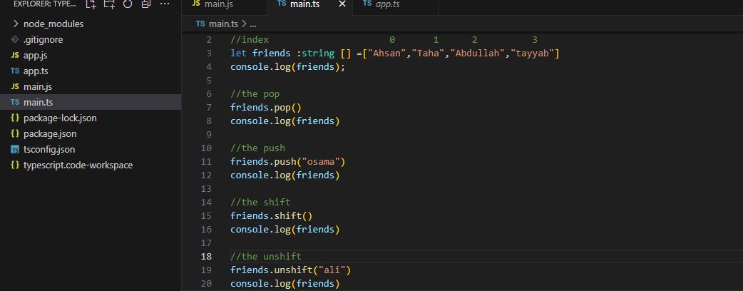 Osama hassan on LinkedIn: #typescript #array #pop #shift #unshift #giaic Osama hassan on LinkedIn: #typescript #array #pop #shift #unshift #giaic