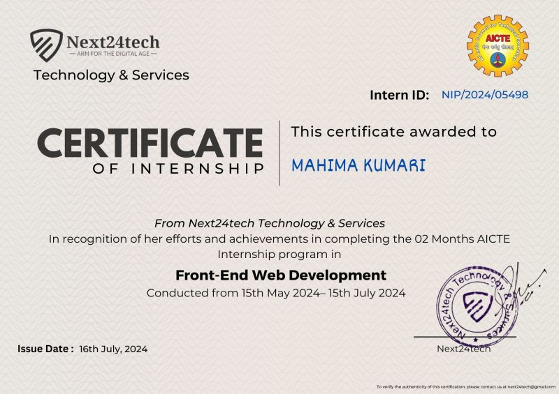 Mahima Kumari on LinkedIn: #next24tech #next24tech #webdevelopment # ... Mahima Kumari on LinkedIn: #next24tech #next24tech #webdevelopment # ...
