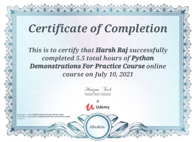 Harsh Raj on LinkedIn: Python demonstration for practice course Harsh Raj on LinkedIn: Python demonstration for practice course