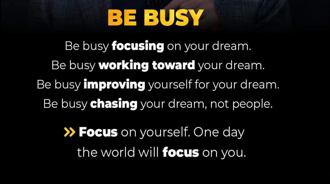 Dr. Tarun Shukla on LinkedIn: Be Busy Dr. Tarun Shukla on LinkedIn: Be Busy
