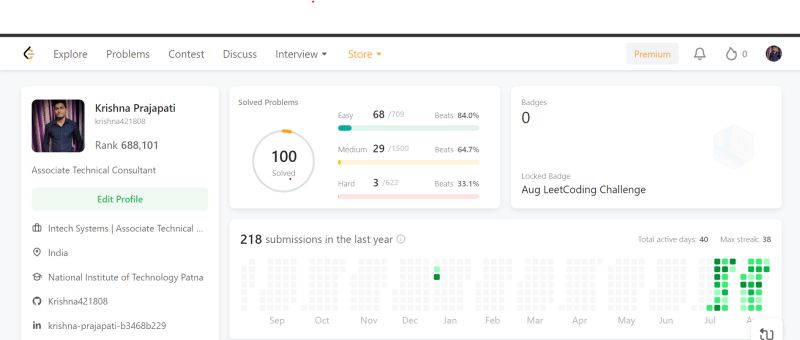 Krishna Prajapati on LinkedIn: #leetcode Krishna Prajapati on LinkedIn: #leetcode