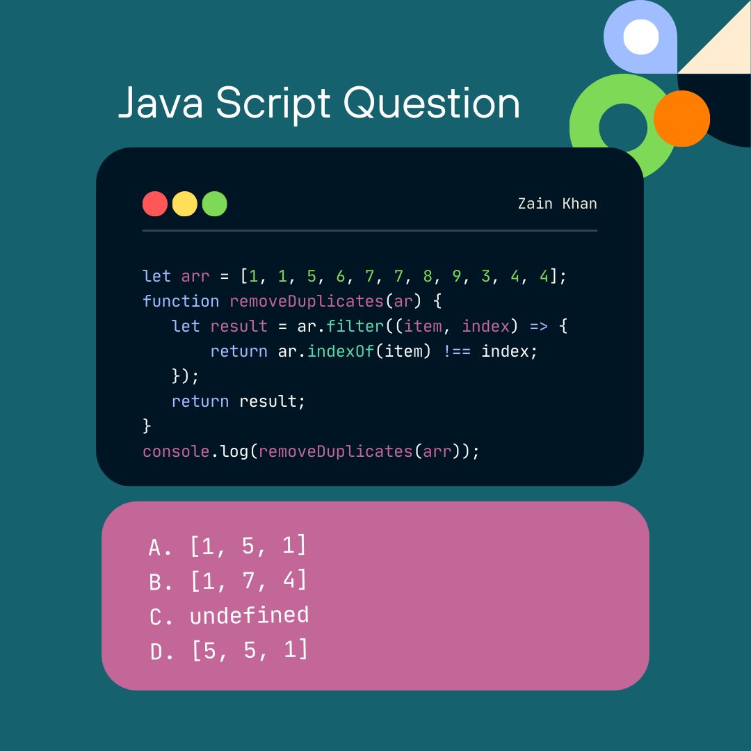 ZAIN KHAN on LinkedIn: #jsquizbyzain #html #css #javascript ... ZAIN KHAN on LinkedIn: #jsquizbyzain #html #css #javascript ...