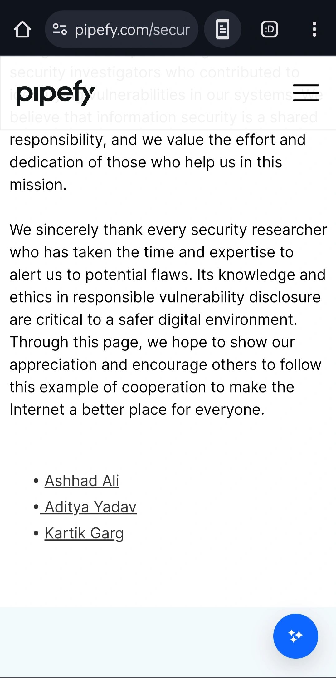 kartik garg on LinkedIn: #hall #of #fame #bug #hunting #bugbounty #security kartik garg on LinkedIn: #hall #of #fame #bug #hunting #bugbounty #security