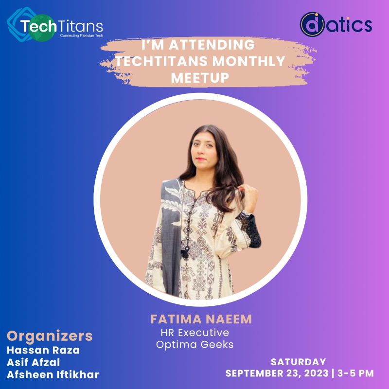 Fatima Naeem on LinkedIn: #techcommunity #techtitans #monthlymeeting # ... Fatima Naeem on LinkedIn: #techcommunity #techtitans #monthlymeeting # ...