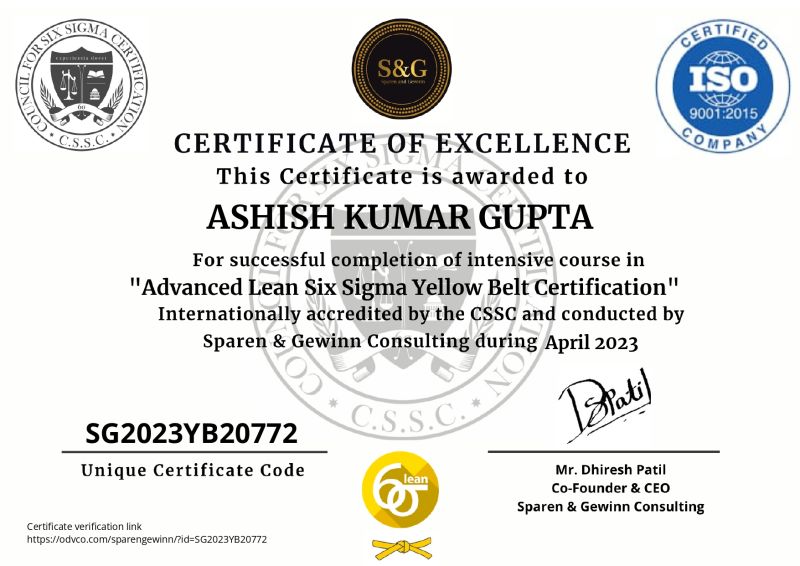 Ashish Kumar Gupta on LinkedIn: #leansixsigma Ashish Kumar Gupta on LinkedIn: #leansixsigma