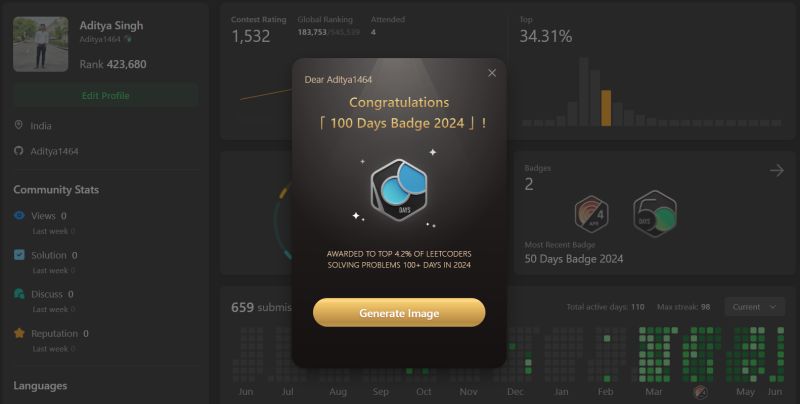 Aditya Singh on LinkedIn: #leetcode #100daysbadge #codingjourney # ... Aditya Singh on LinkedIn: #leetcode #100daysbadge #codingjourney # ...