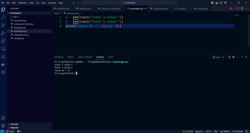 Charitha Amballa on LinkedIn: task 6 write a python program on (a+b)**2 ... Charitha Amballa on LinkedIn: task 6 write a python program on (a+b)**2 ...