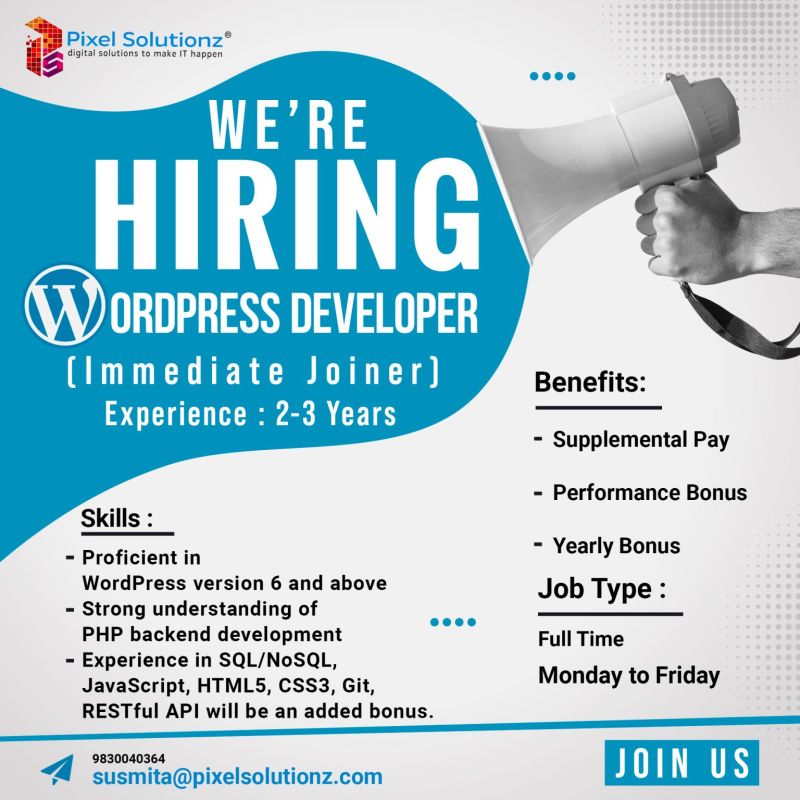 Arpita Roy Biswas on LinkedIn: #hiring #wordpressdeveloper # ... Arpita Roy Biswas on LinkedIn: #hiring #wordpressdeveloper # ...