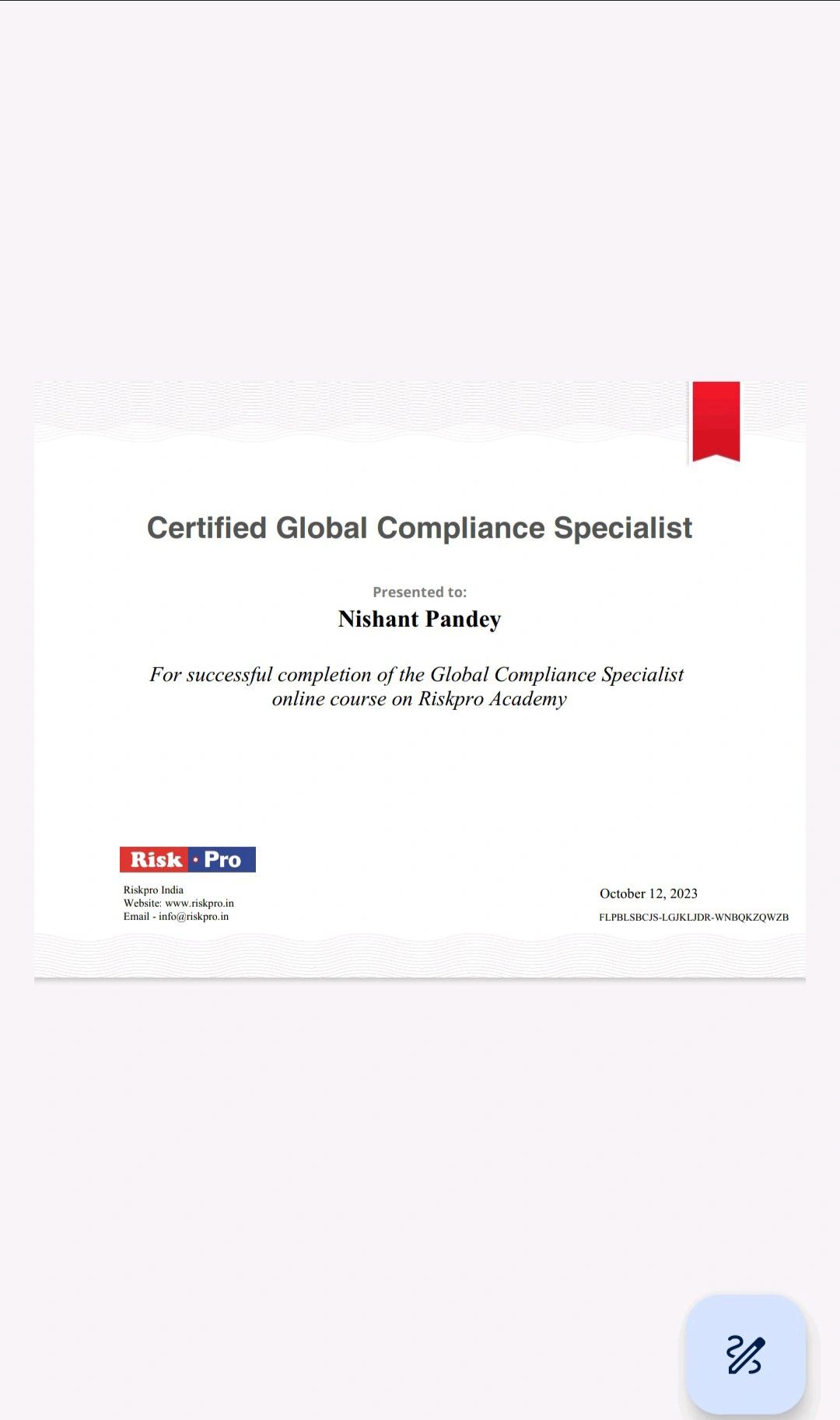 Nishant Pandey on LinkedIn: #riskpro Nishant Pandey on LinkedIn: #riskpro