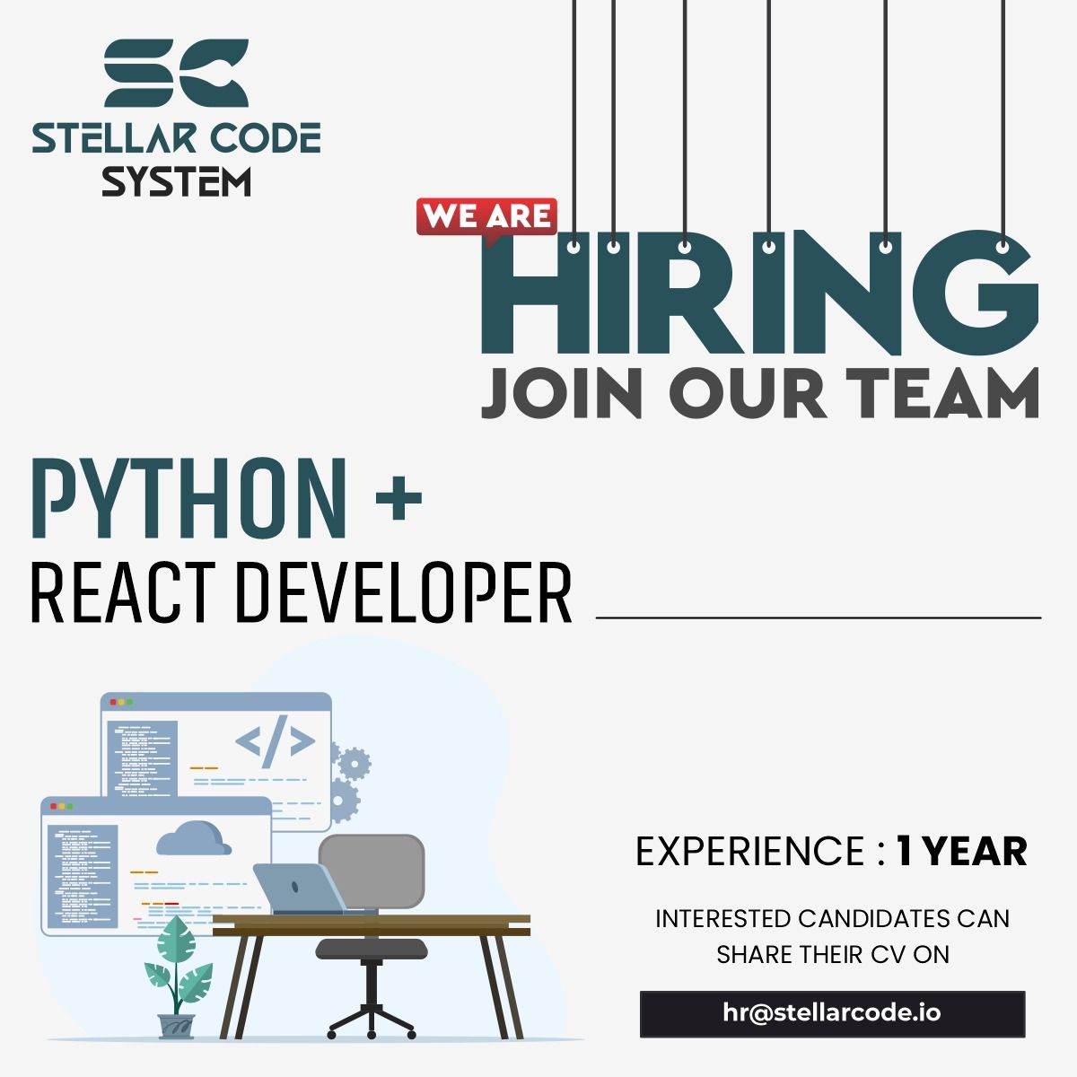 Stellar Code System on LinkedIn: #python #django #react #reactjs #job ... Stellar Code System on LinkedIn: #python #django #react #reactjs #job ...