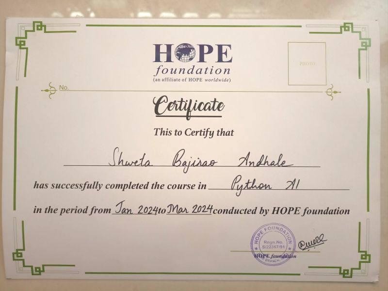 Shweta Andhale on LinkedIn: #python #certification #learning # ... Shweta Andhale on LinkedIn: #python #certification #learning # ...