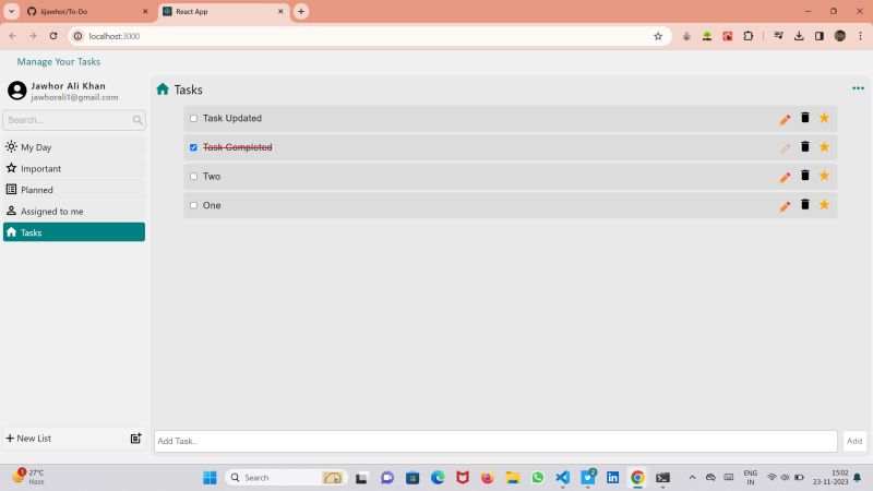 Built core functions for TodoApp in React | Jawhor Ali Khan posted on ... Built core functions for TodoApp in React | Jawhor Ali Khan posted on ...
