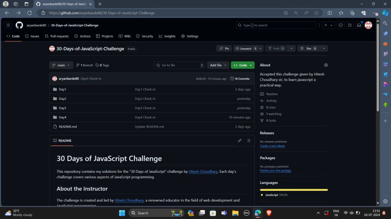Aryan Barde on LinkedIn: #javascript #codingchallenge #learning ... Aryan Barde on LinkedIn: #javascript #codingchallenge #learning ...