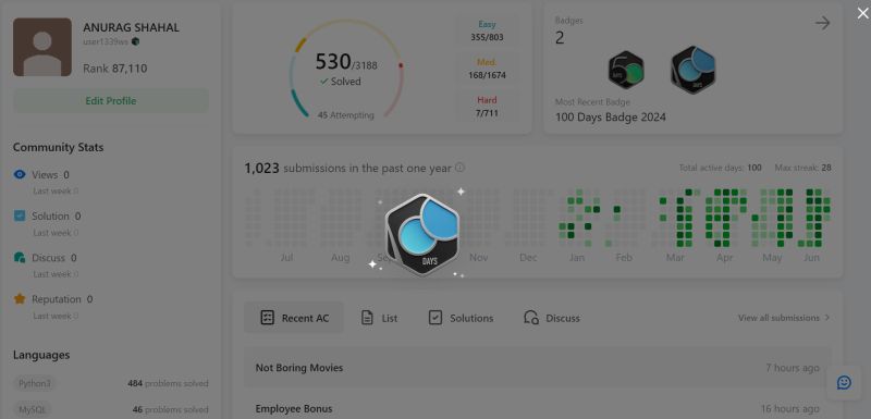 ANURAG SHAHAL on LinkedIn: #leetcode #codingjourney #achievementunlocked ANURAG SHAHAL on LinkedIn: #leetcode #codingjourney #achievementunlocked