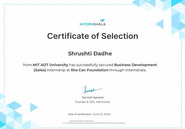 Shrushti Dadhe posted on LinkedIn Shrushti Dadhe posted on LinkedIn