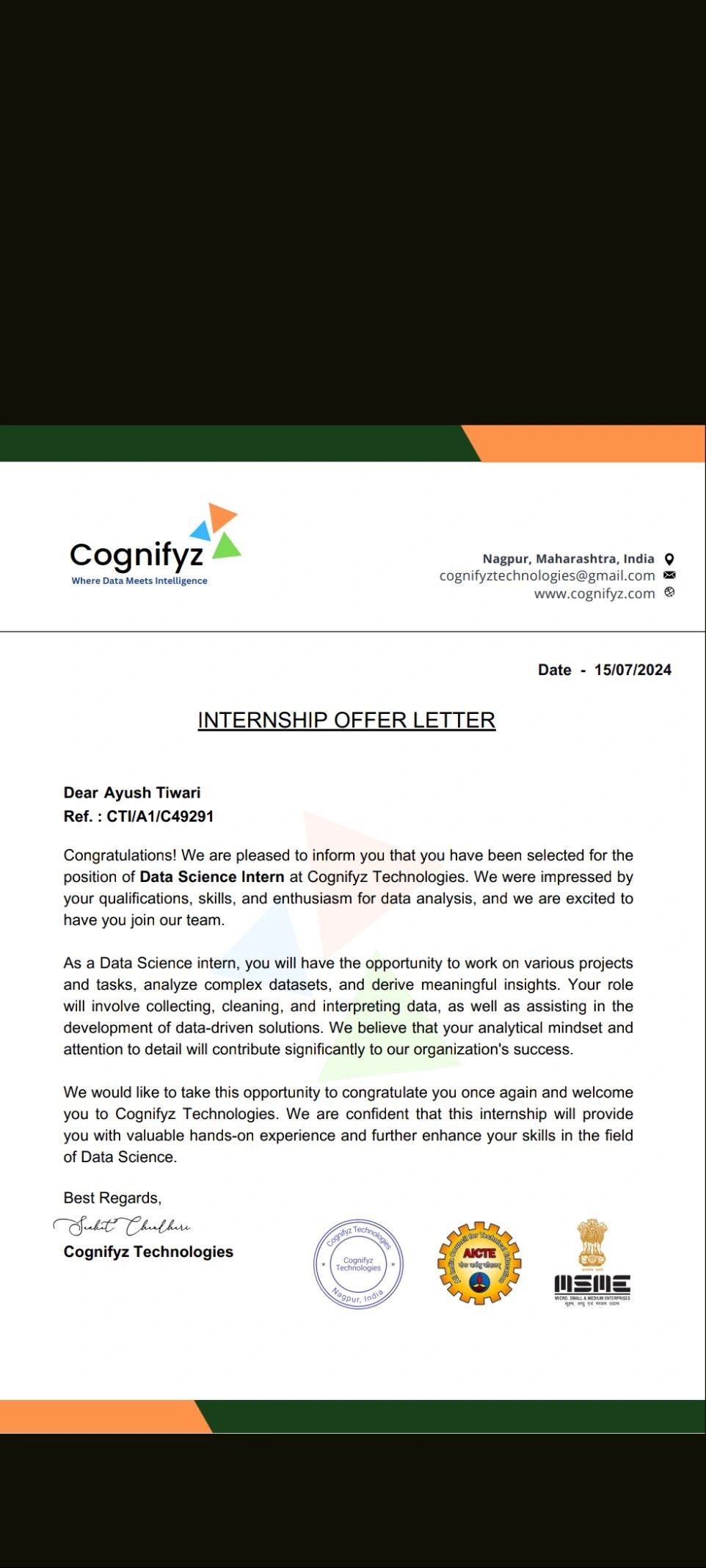 Ayush Tiwari on LinkedIn: #datascience #internship #careergrowth # ... Ayush Tiwari on LinkedIn: #datascience #internship #careergrowth # ...