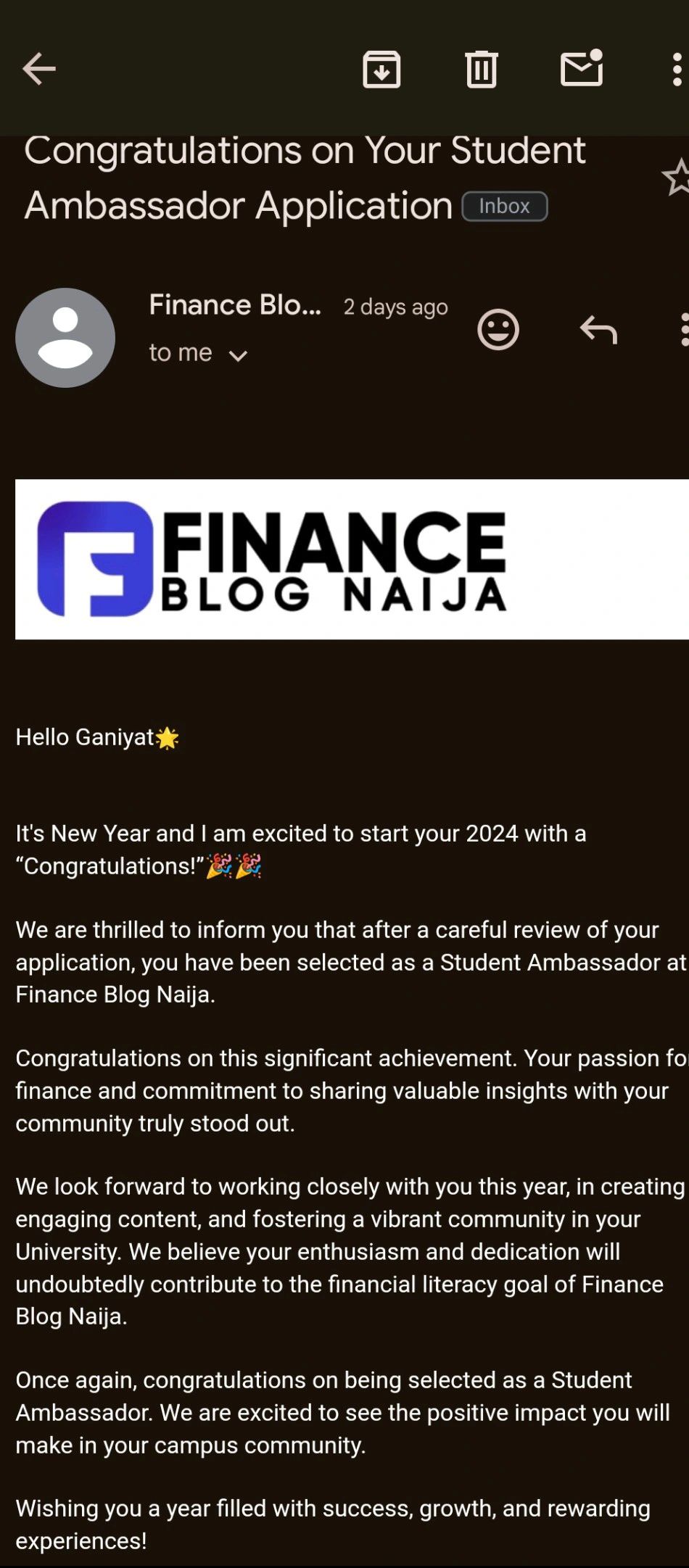 Ganiyat Adebayo on LinkedIn: Hi LinkedIn family, I'm so happy to ... Ganiyat Adebayo on LinkedIn: Hi LinkedIn family, I'm so happy to ...