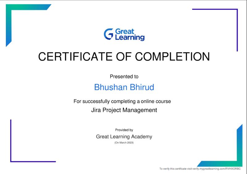 Bhushan Bhirud on LinkedIn: Successfully completed Jira Project ... Bhushan Bhirud on LinkedIn: Successfully completed Jira Project ...