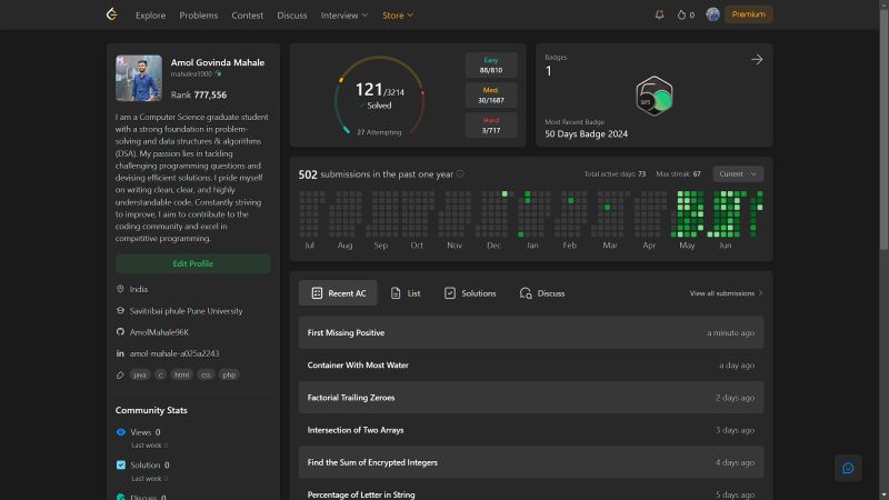 Amol Mahale on LinkedIn: #leetcode #codingchallenge #programming ... Amol Mahale on LinkedIn: #leetcode #codingchallenge #programming ...