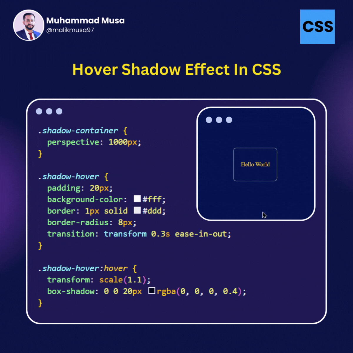 Muhammad Musa Khan on LinkedIn: #reactjs #webdev #css #css3 #csstricks ... Muhammad Musa Khan on LinkedIn: #reactjs #webdev #css #css3 #csstricks ...