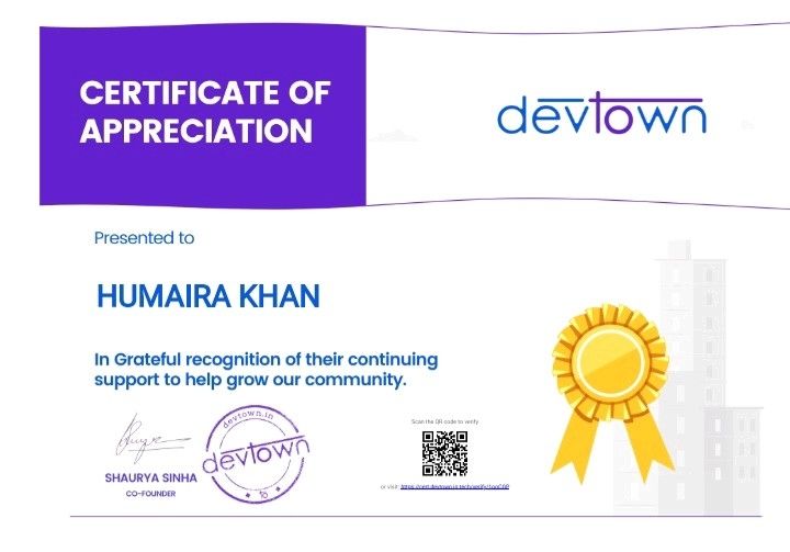 Humaira Khan on LinkedIn: #html #css #devtown #linkedln Humaira Khan on LinkedIn: #html #css #devtown #linkedln
