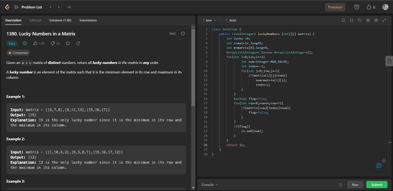 Mitul Dwivedi on LinkedIn: #100daysofcoding #leetcode #java #matrices # ... Mitul Dwivedi on LinkedIn: #100daysofcoding #leetcode #java #matrices # ...
