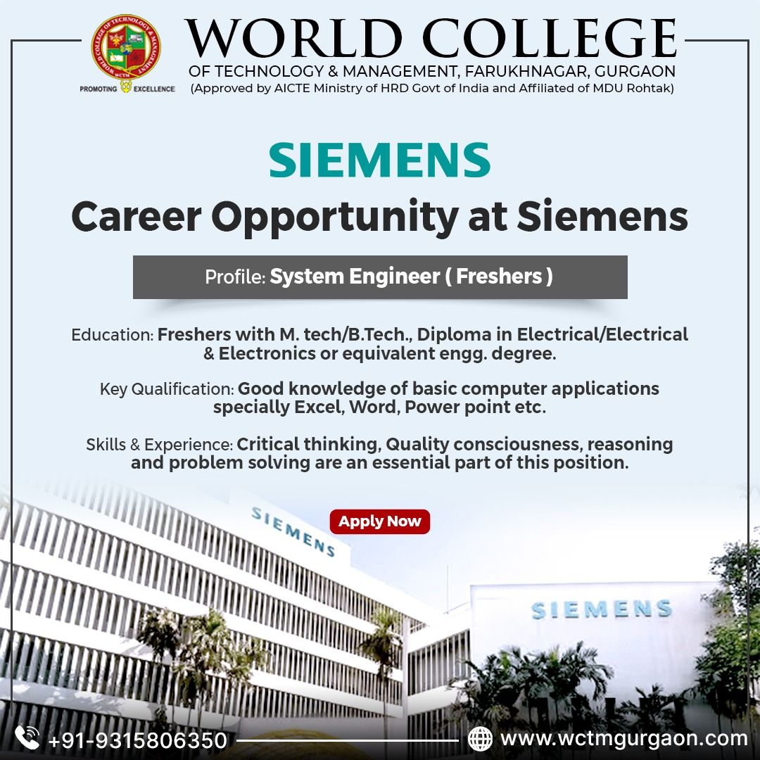 WCTM Gurgaon on LinkedIn: #wctm #wctmgurgaon #siemens #career # ... WCTM Gurgaon on LinkedIn: #wctm #wctmgurgaon #siemens #career # ...