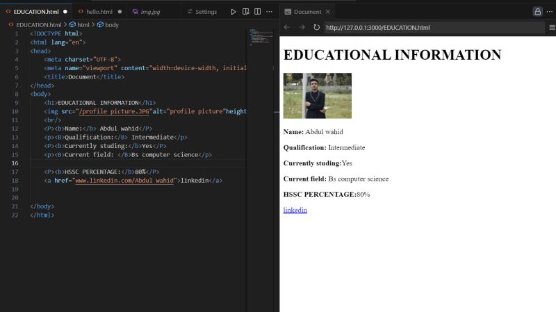 Abdul Wahid on LinkedIn: #html #webdev #beginner Abdul Wahid on LinkedIn: #html #webdev #beginner