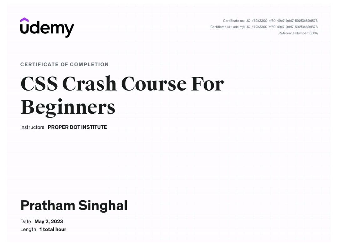 Pratham Singhal on LinkedIn: udemy certificate Pratham Singhal on LinkedIn: udemy certificate