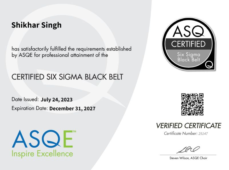 Shikhar Singh on LinkedIn: #asq #asq #sixsigma #blackbelt Shikhar Singh on LinkedIn: #asq #asq #sixsigma #blackbelt