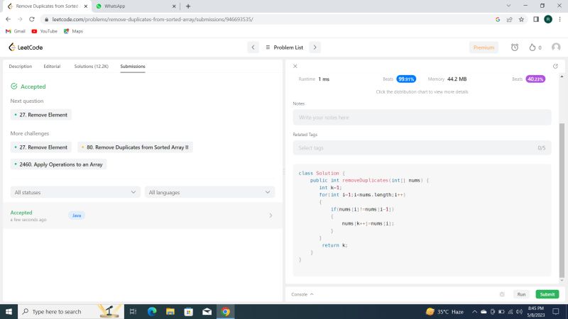 RAJALAXMI DAS on LinkedIn: #day3 #leetcode #leetcode2023 #leetcodestreak RAJALAXMI DAS on LinkedIn: #day3 #leetcode #leetcode2023 #leetcodestreak